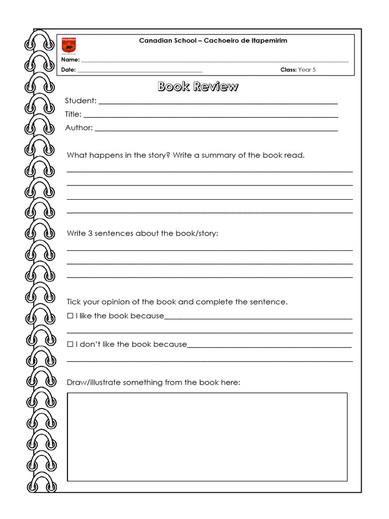 Book Summary and Opinion Template | PDF