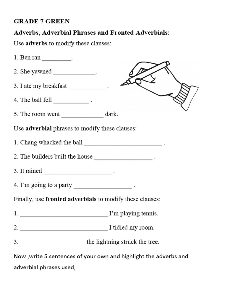 Adverbs, Adverbial Phrases and Fronted Adverbials | PDF