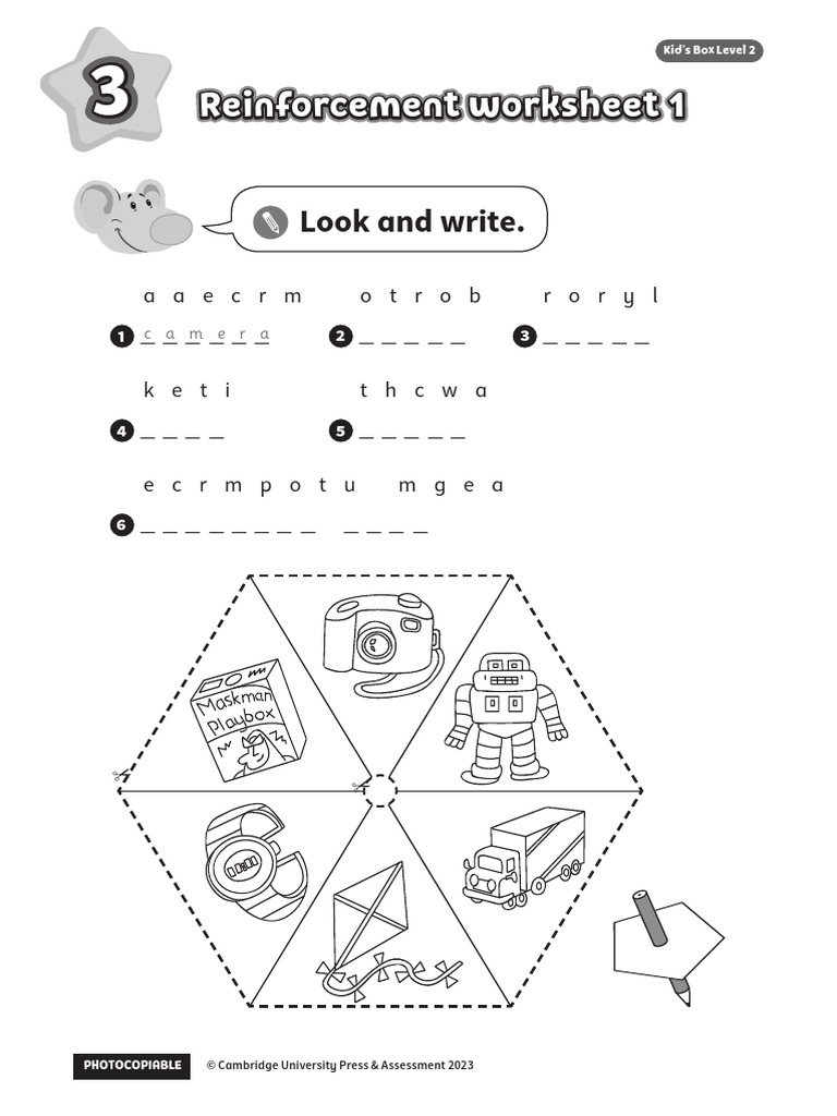 KidsBox Level 2 Unit 3 Reinforcement Worksheet 1 | PDF