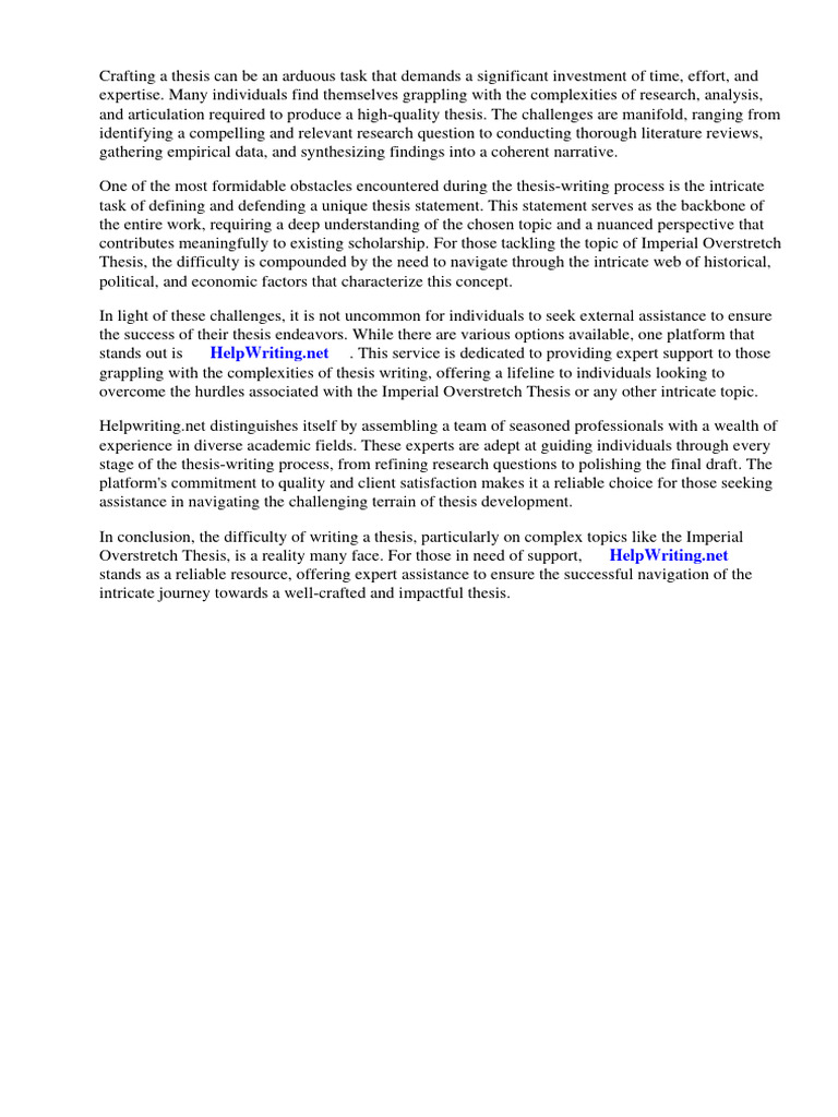 Define Imperial Overstretch Thesis | PDF | Waves | Thesis