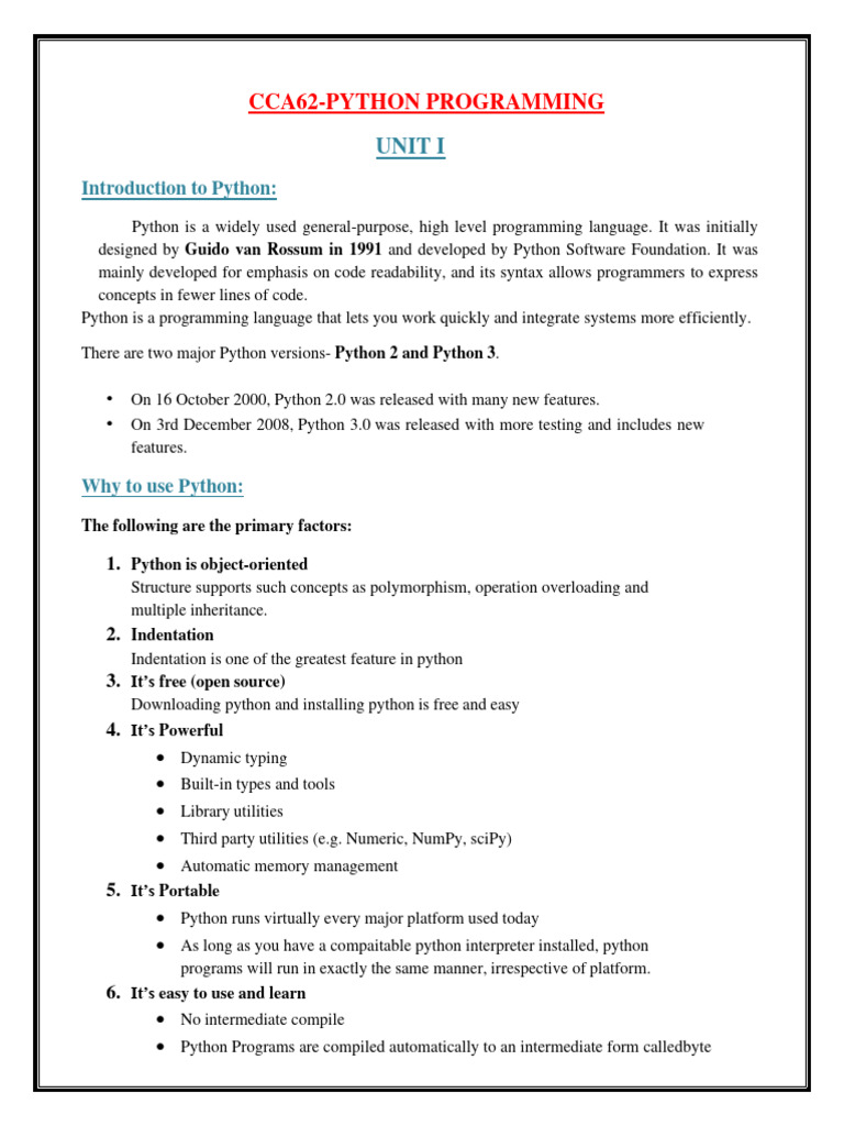 Cca62-Python Programming | Download Free PDF | Parameter (Computer ... Cca62-Python Programming | Download Free PDF | Parameter (Computer ...