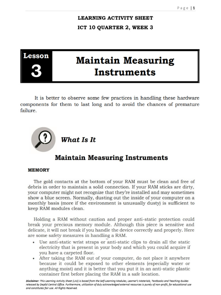 ICT Quarter 2 Week 3 | PDF | Teaching | Learning Methods