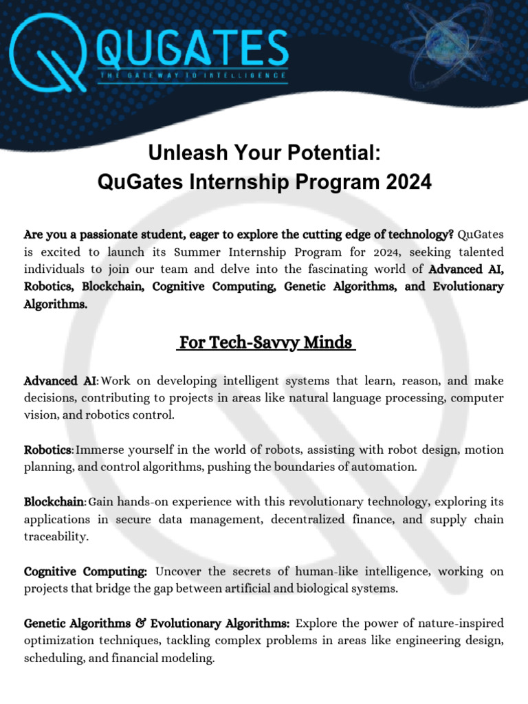 QuGates Internship Program 2024 | PDF | Business