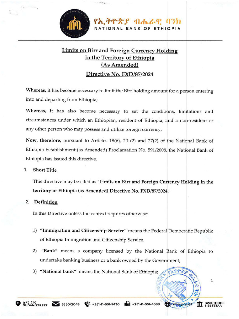 NBE Directive | PDF