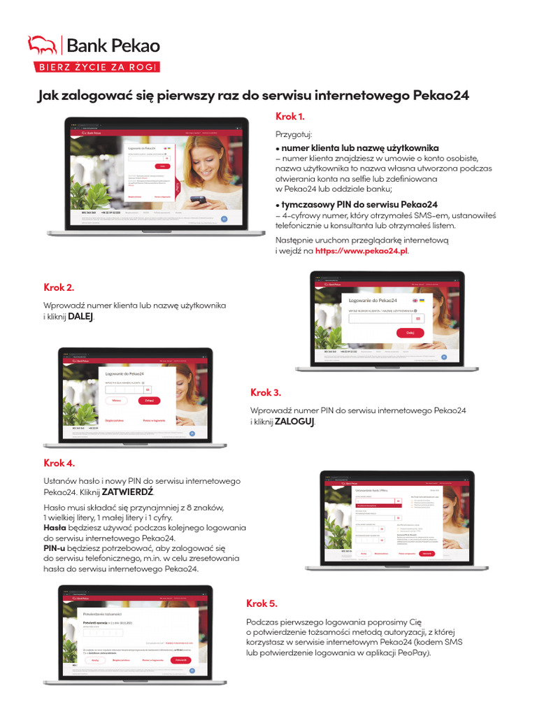 Jak Zalogowac Sie Po Raz Pierwszy Do Pekao24 | PDF