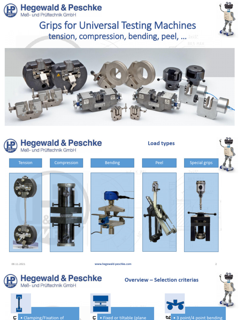 Grips Specimen Holders Tools For Tension Compression Etc | PDF