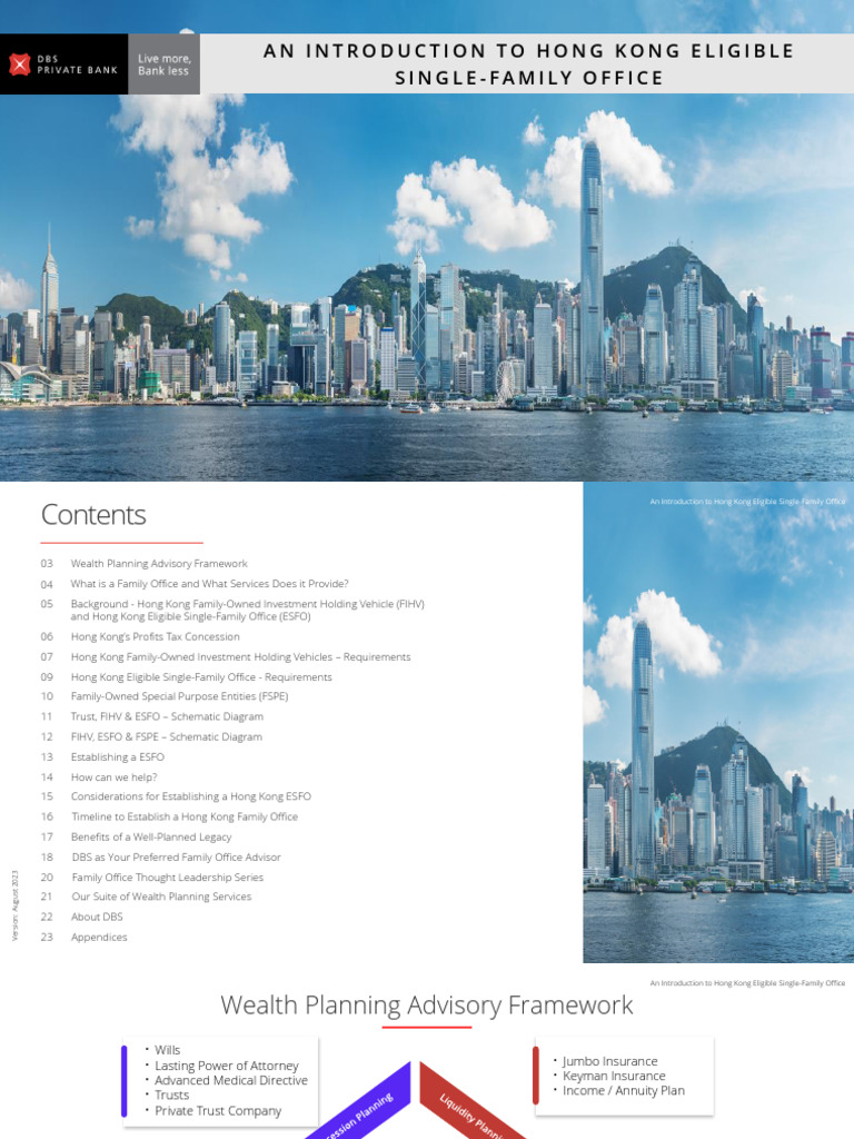 An Introduction To Hong Kong Eligible Single-Family Office (Aug 2023) | PDF