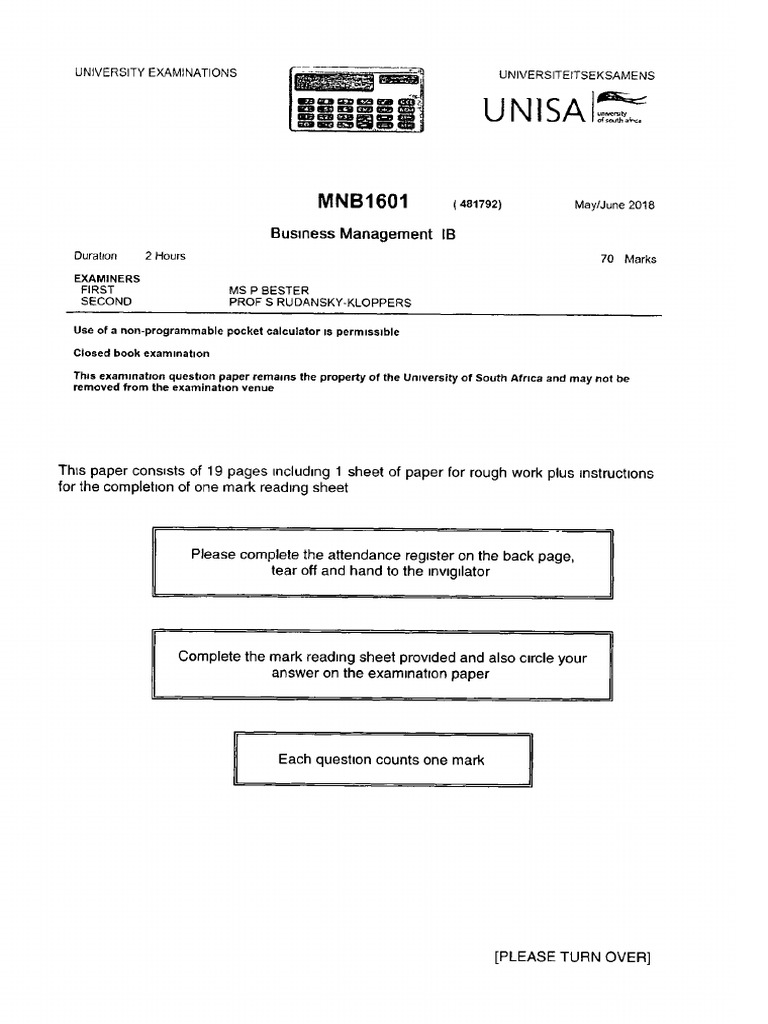 MNB1601 2018 6 e 1 | PDF