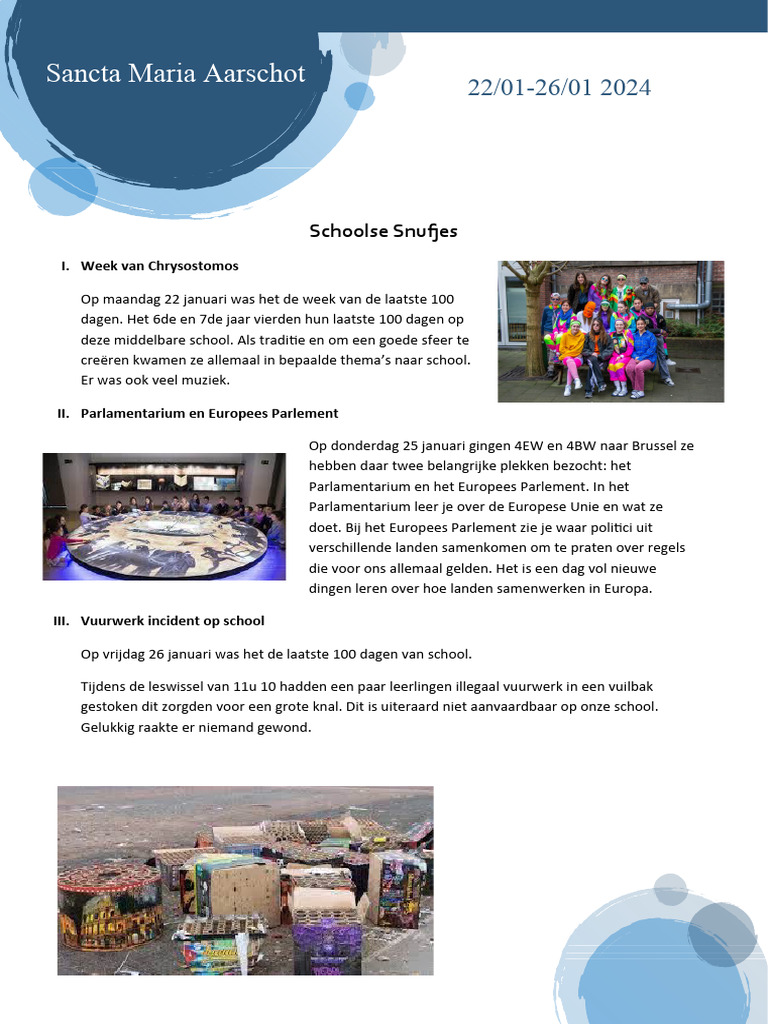 Nieuwsbrief Week 1 | PDF