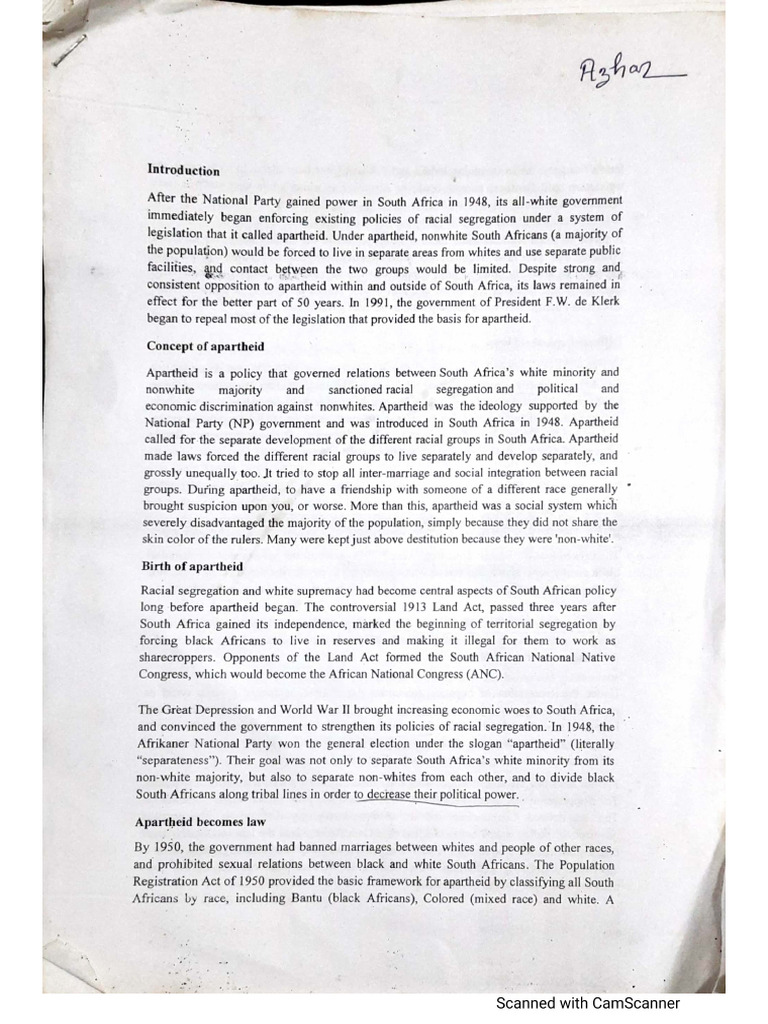 Apartheid | PDF