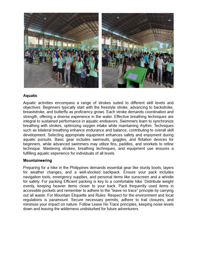 Narrative Report PE | PDF