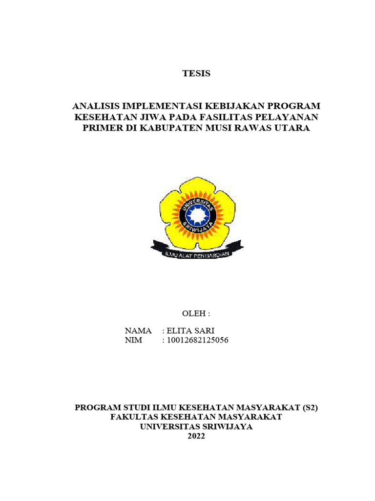Contoh Tesis | PDF | Pengembangan Diri