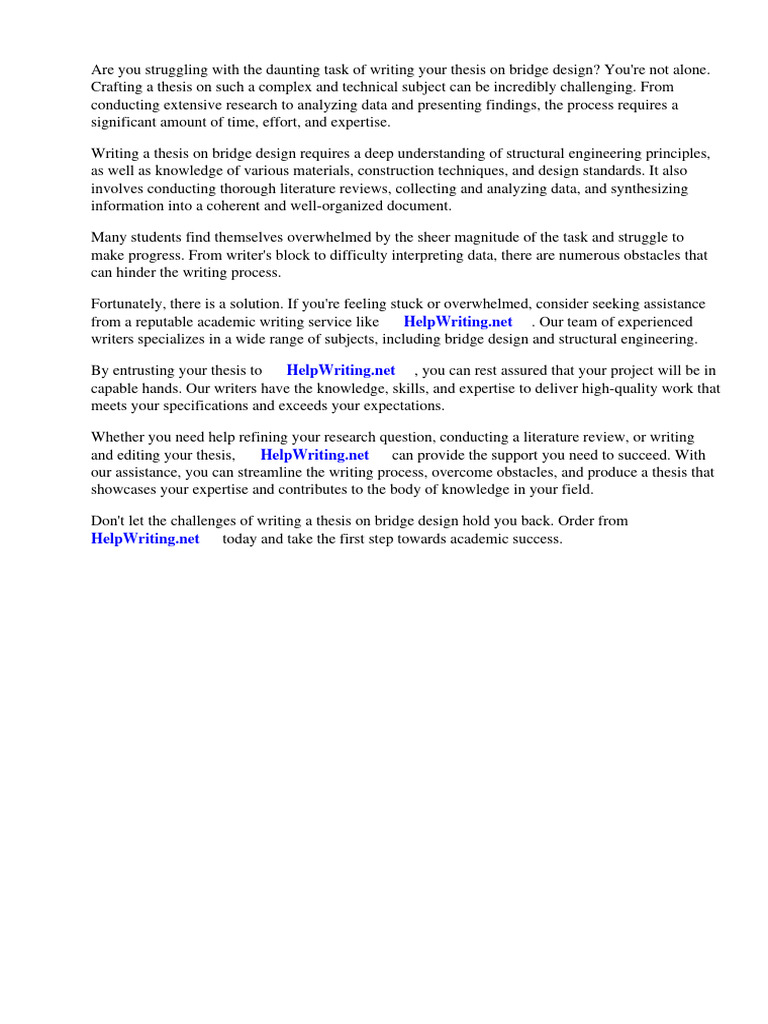Thesis Bridge Design | PDF