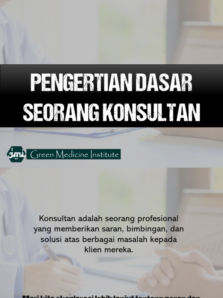 Dasar Menjadi Konsultan | PDF