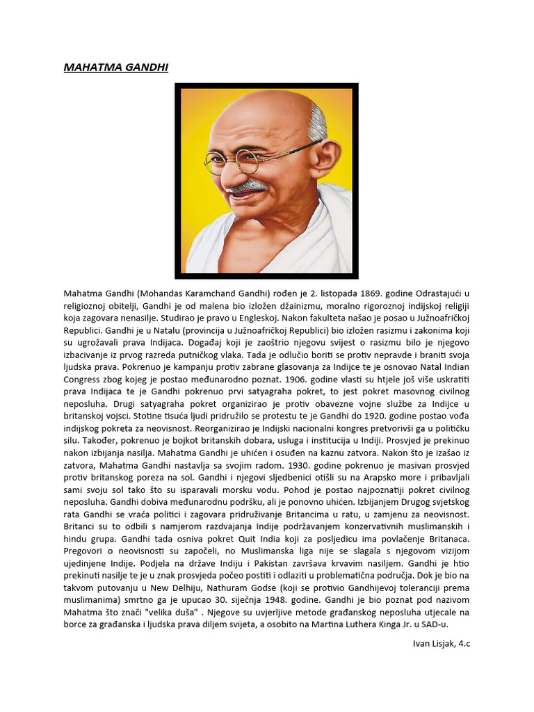 Mahatma Gandhi | PDF