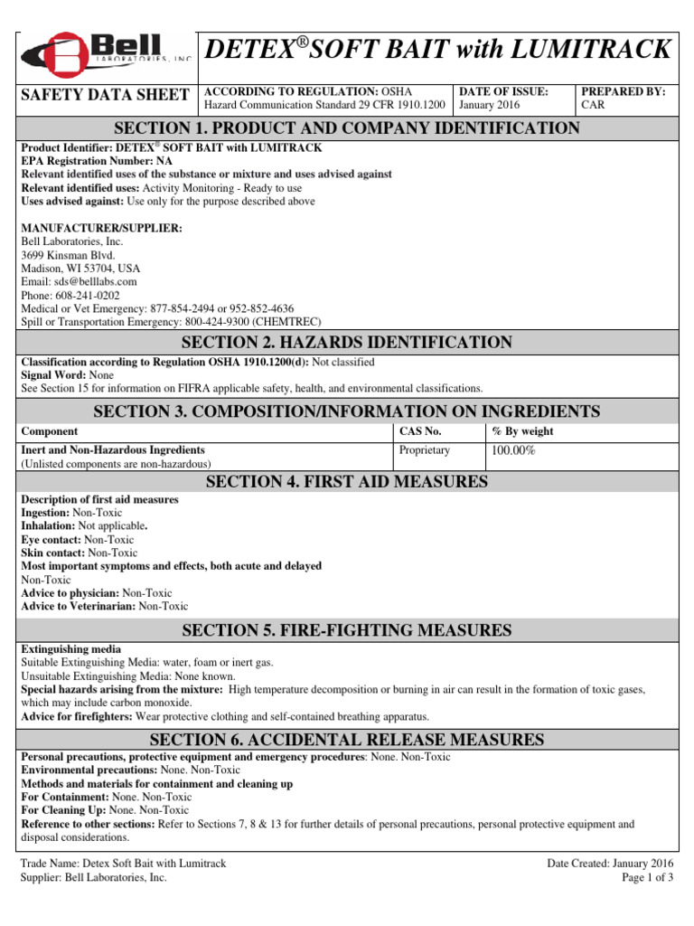 Detex | PDF | Toxicity | Personal Protective Equipment