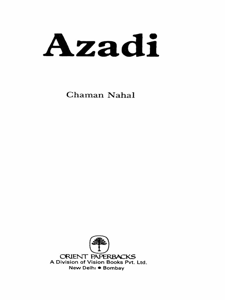 Chaman Nahal - Azadi | PDF