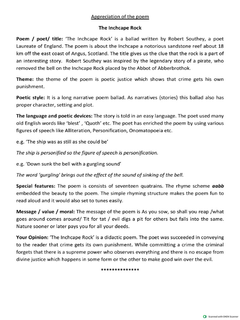 2.3 Appreciation Inchcape Rock | PDF