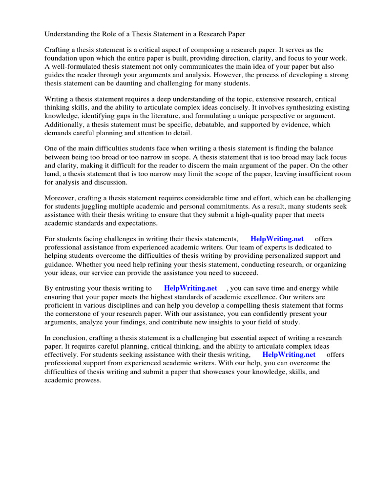 Crafting Effective Thesis Statements | PDF | Essays | Thesis