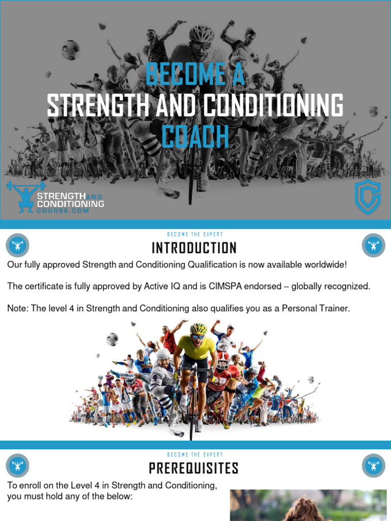 Become a Strength and Conditioning Coach | PDF