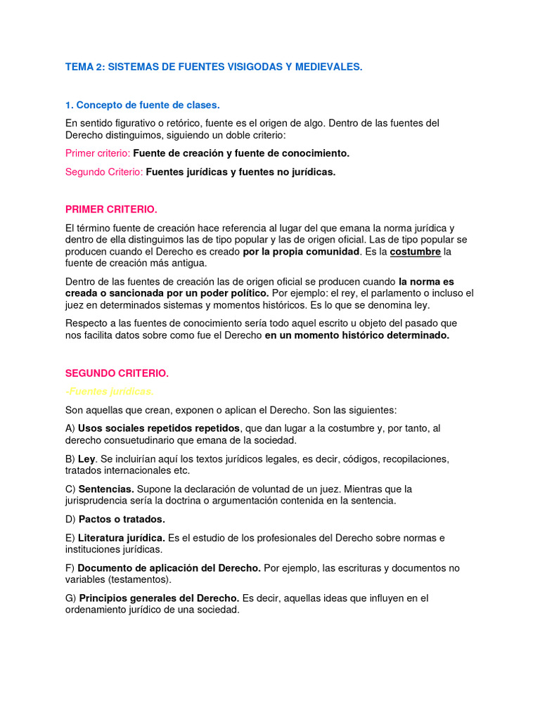 Fuentes Visigodas y Medievales en Derecho | PDF | Justicia | Crimen y ...