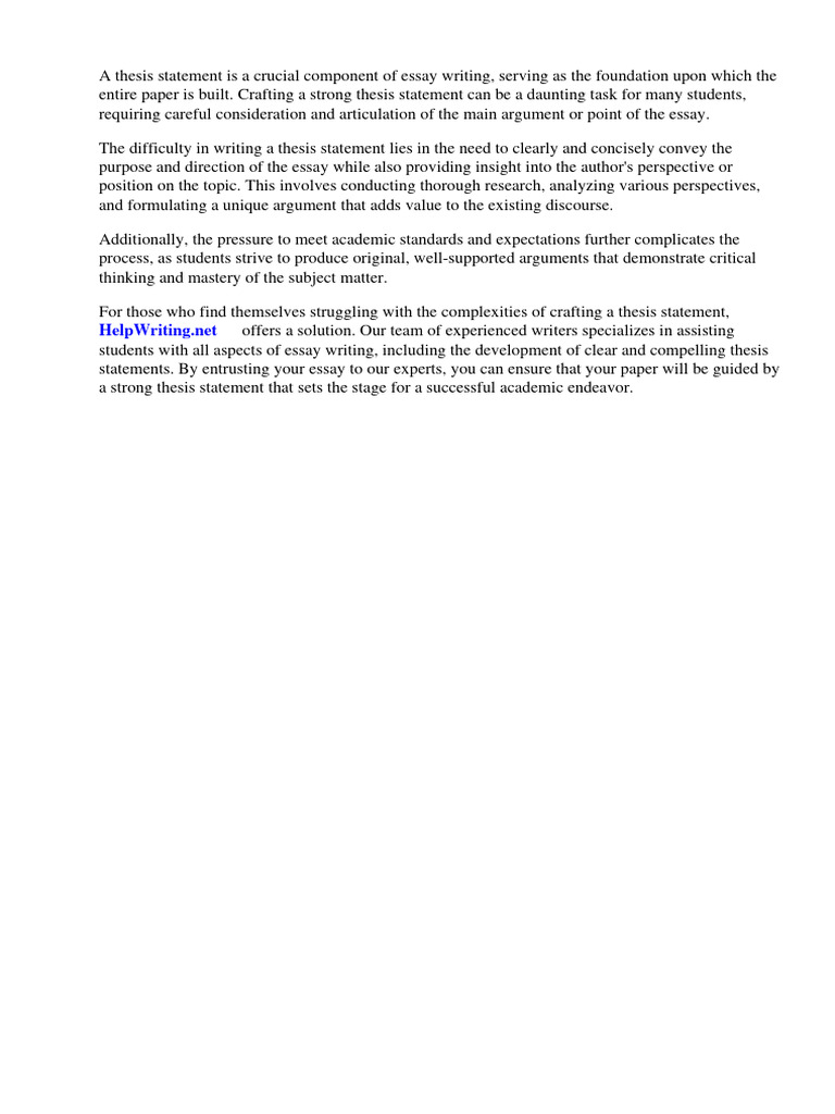 Crafting Effective Thesis Statements | PDF | Essays | Thesis