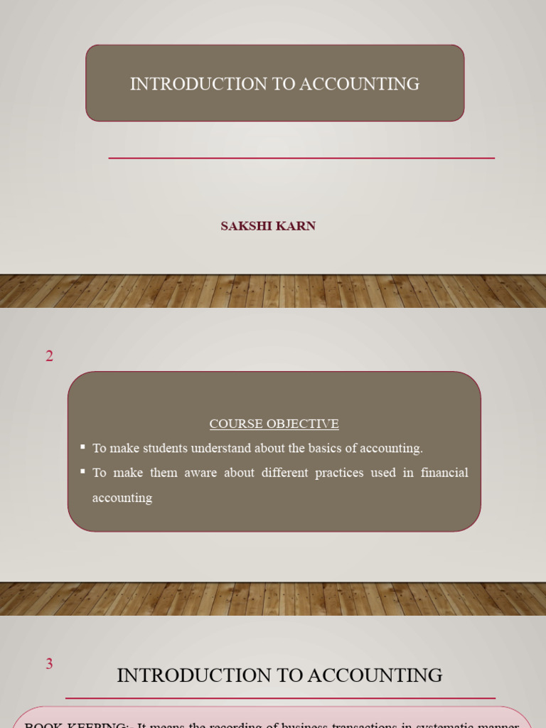 Introduction To Accounting | PDF | Historical Cost | Financial Statement