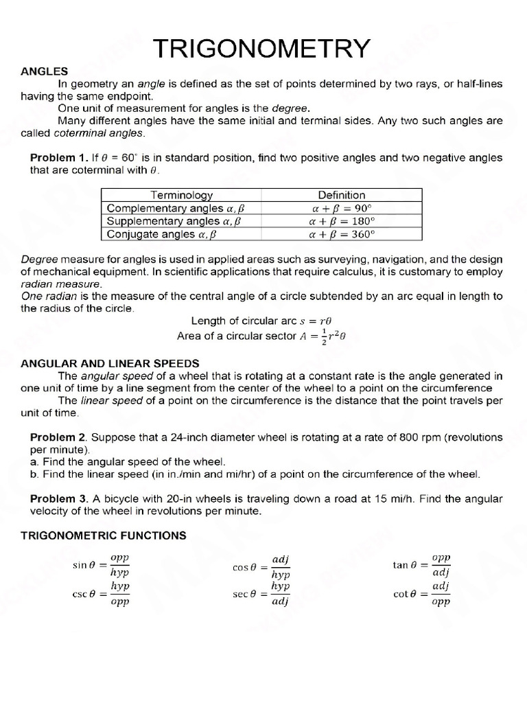 TRIGONOMETRY | PDF