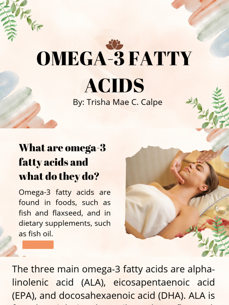 Omega-3fatty Acid | PDF | Omega 3 Fatty Acid | Docosahexaenoic Acid