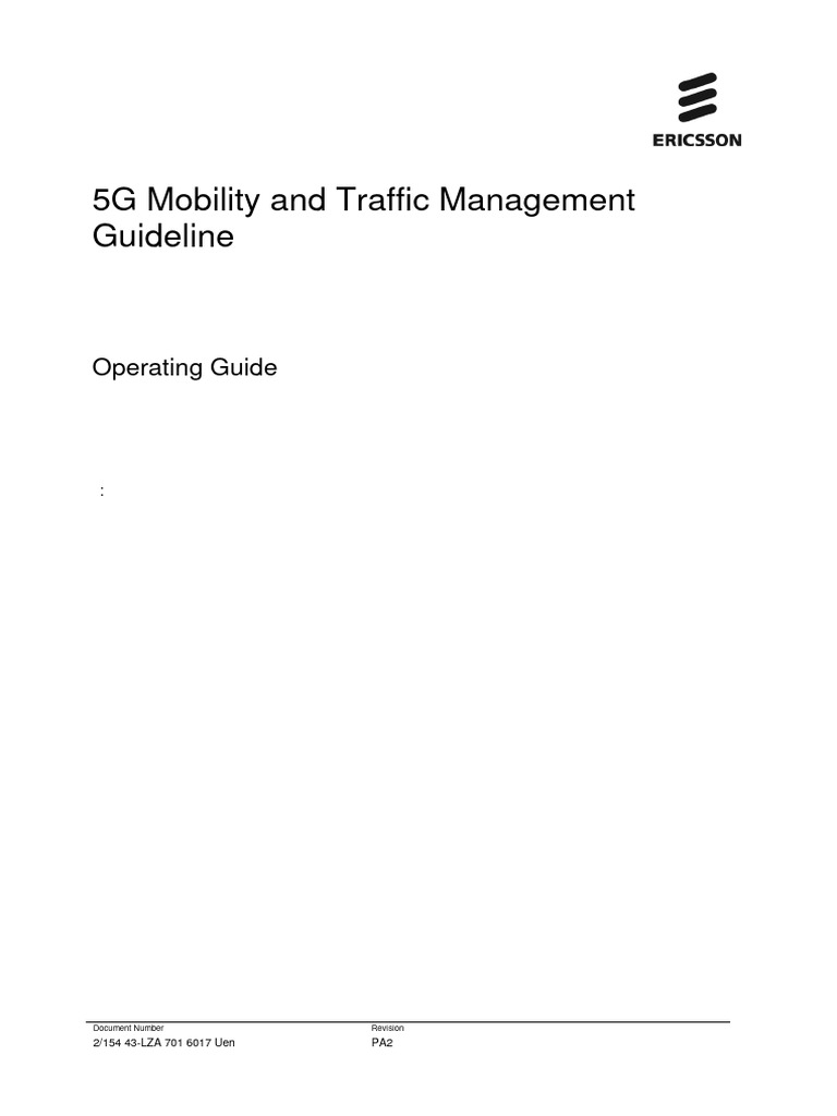 5G Mobility and Traffic Management Guideline | PDF | Telecommunications ...