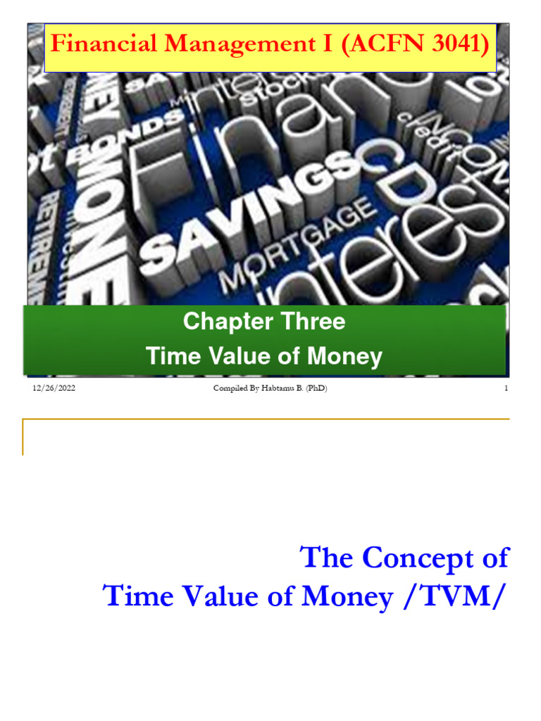 FM- CH- 3 - TVM | PDF | Present Value | Discounting