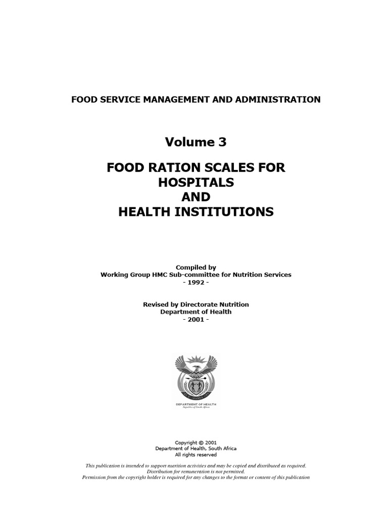 FSM SOP Volume 3 | PDF | Rationing | Foods