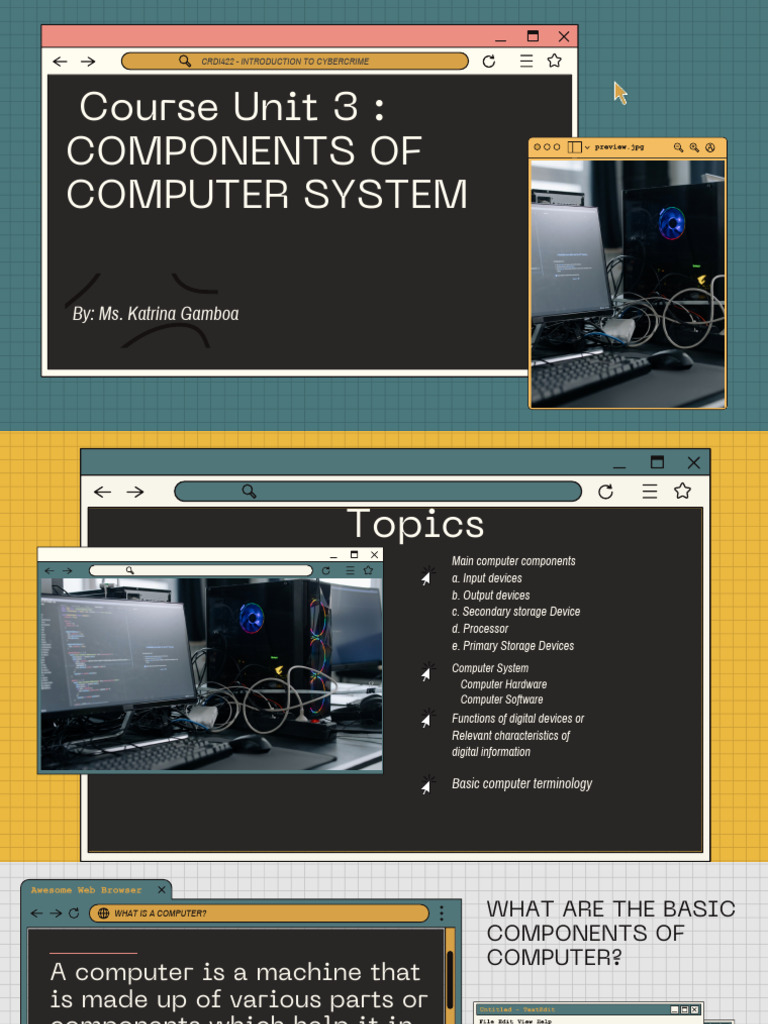 Cu3 - Components of The Computer-2 | PDF | Input/Output | Solid State Drive