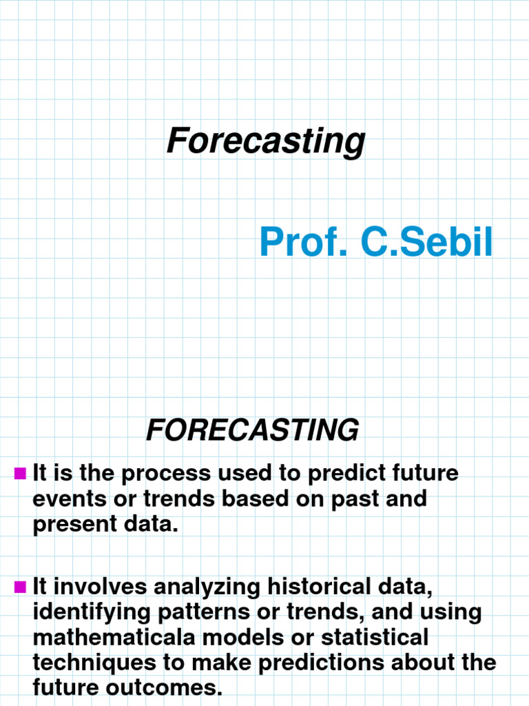 Forecasting TT MBA | PDF | Forecasting | Econometrics