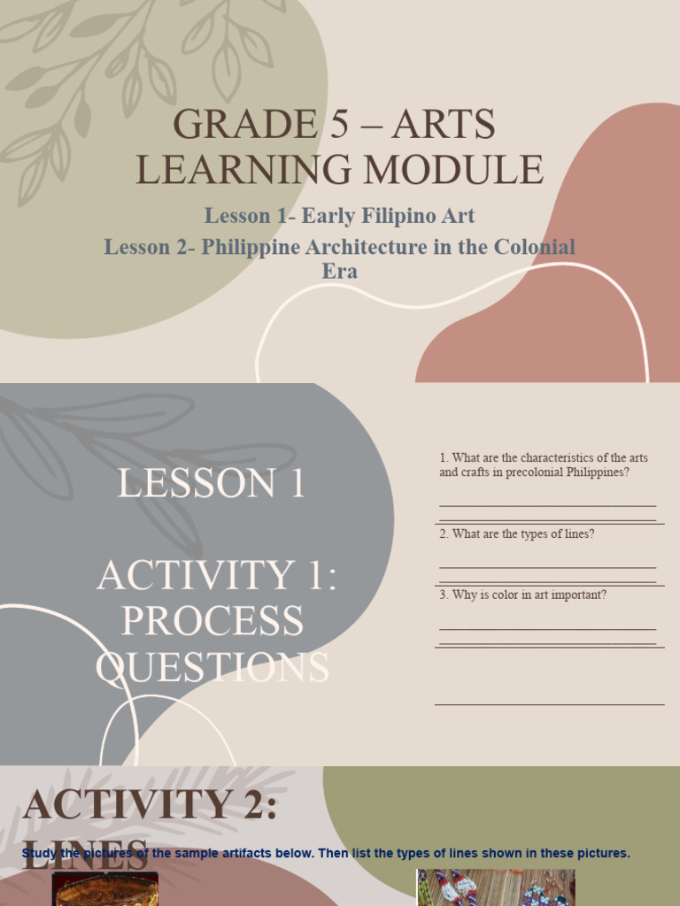 Grade 5 Arts Learning Module | PDF | Philippines | Optics