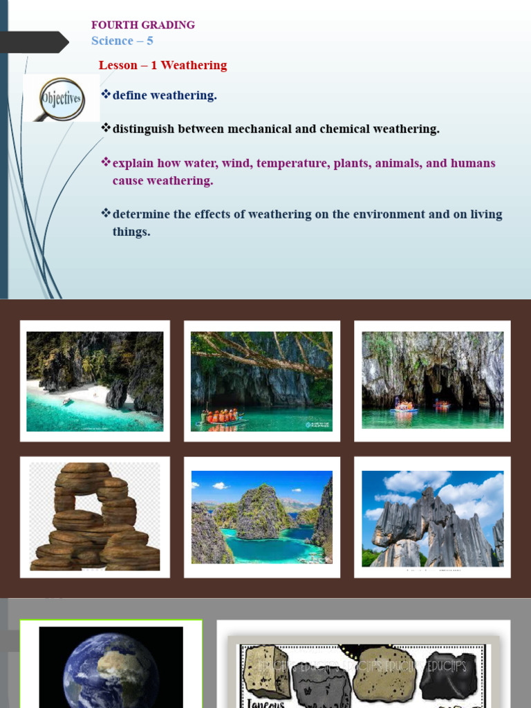 Q4 Grade - 5 Weathering | PDF | Weathering | Rock (Geology)