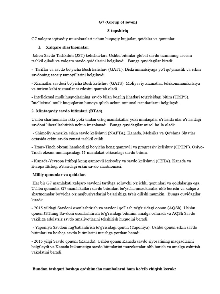 G7 | PDF