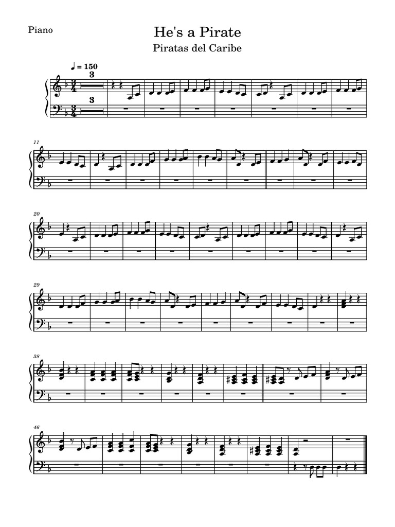 He's_a_Pirate-Piano | PDF