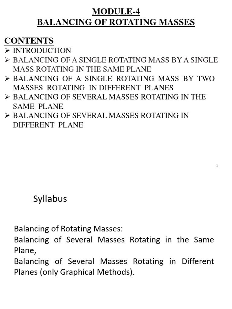 Balancing Notes | PDF | Rotation Around A Fixed Axis | Rotation