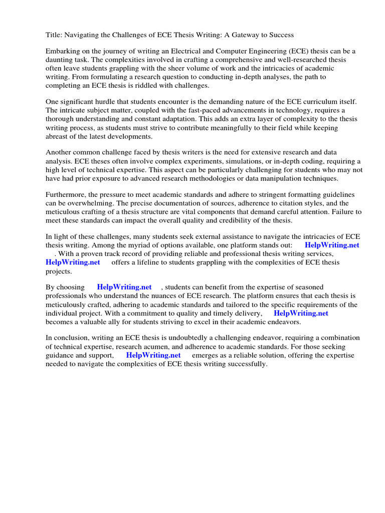 Ece Thesis Forums | PDF | Thesis | Electronic Engineering