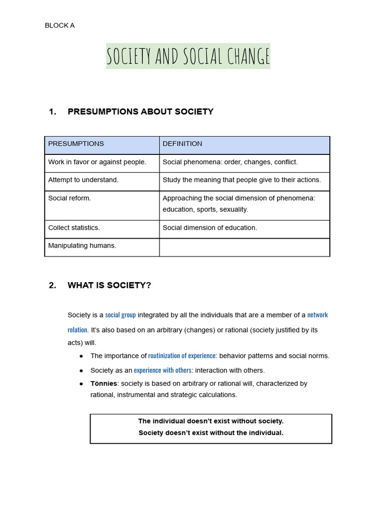 Society and Social Change | PDF | Socialization | Sociology