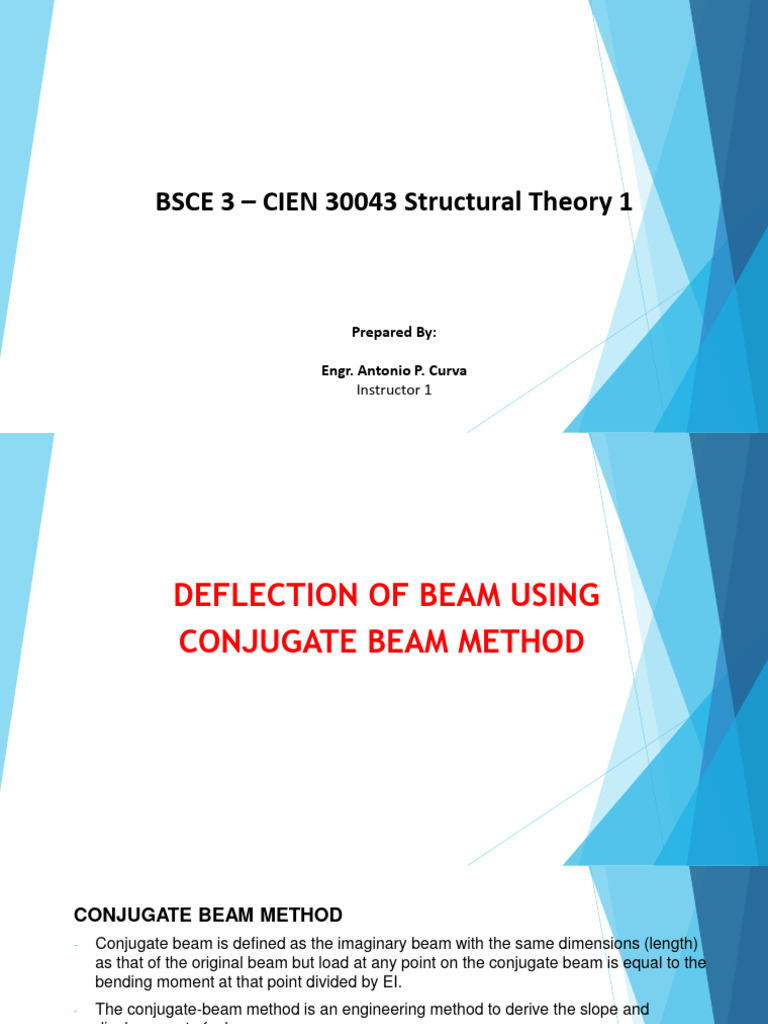 Structural Theory 1 (Conjugate Beam Method) | PDF