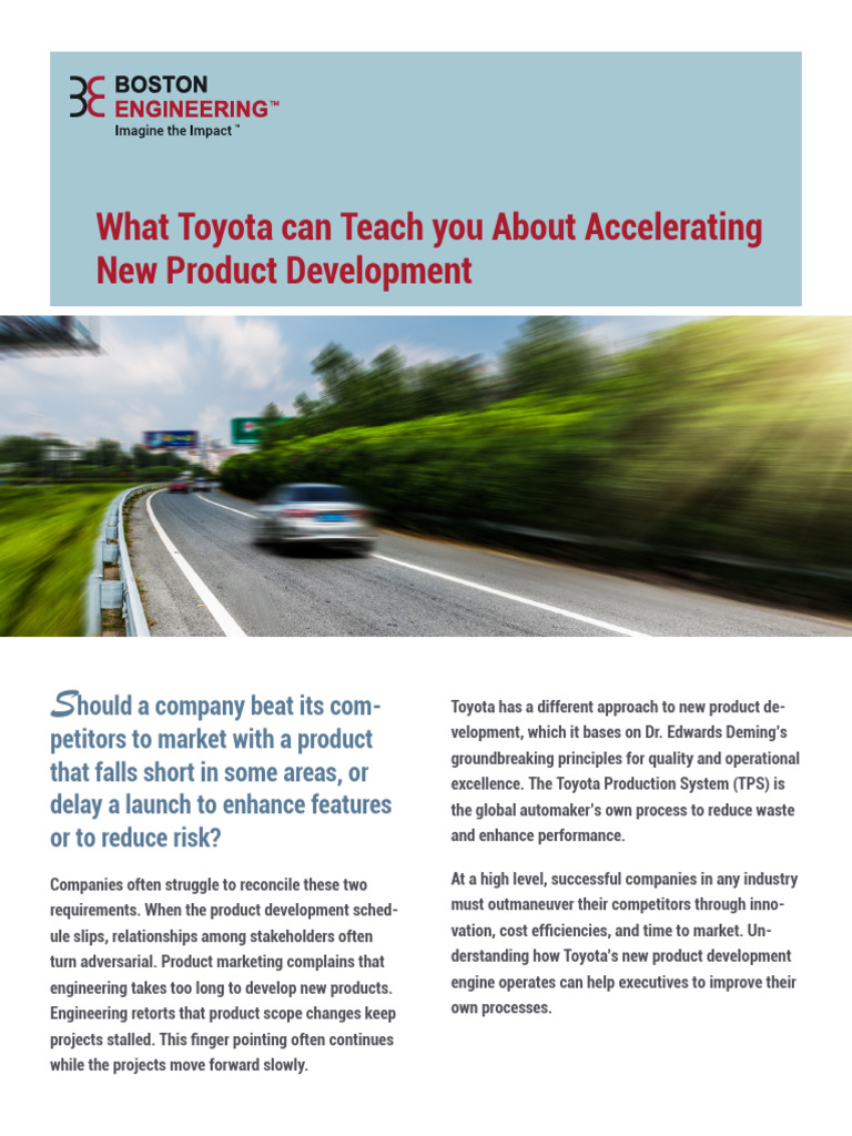 Keys To Toyotas Rapid Product Development Boston Engineering - Original ...
