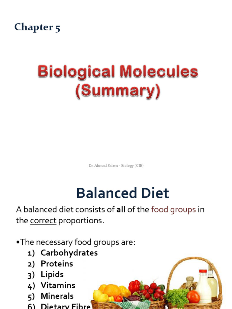 Biology OL - Biological Molecules & Diet | PDF | Dna | Proteins