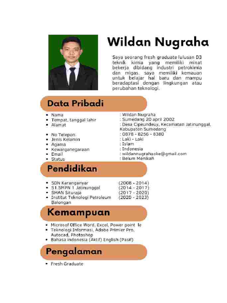 CV WILDAN NUGRAHA - Kompres | PDF