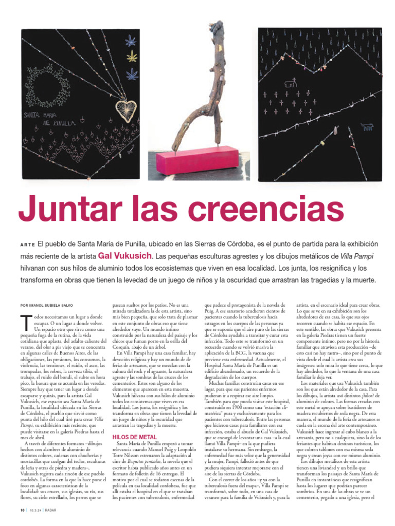 "Villa Pampi: Arte y Naturaleza en Córdoba" | PDF | Escultura