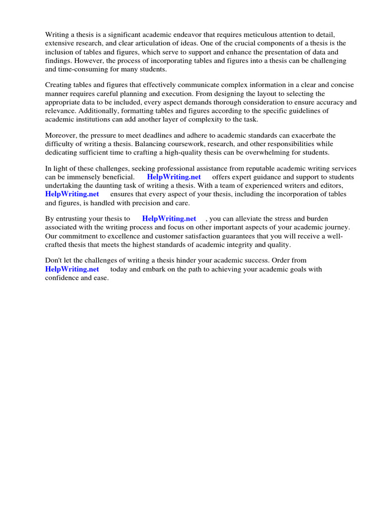 In Thesis Tables and Figures Are Included in | PDF | Apa Style