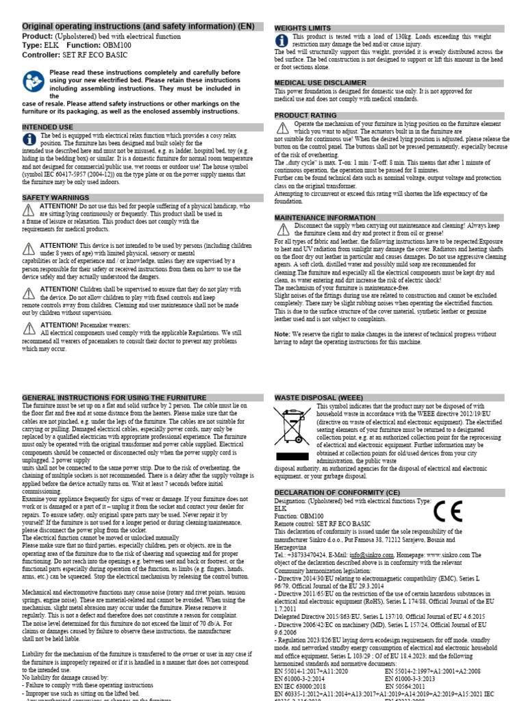 Original Operating Instructions (And Safety Information) (EN) | PDF ...