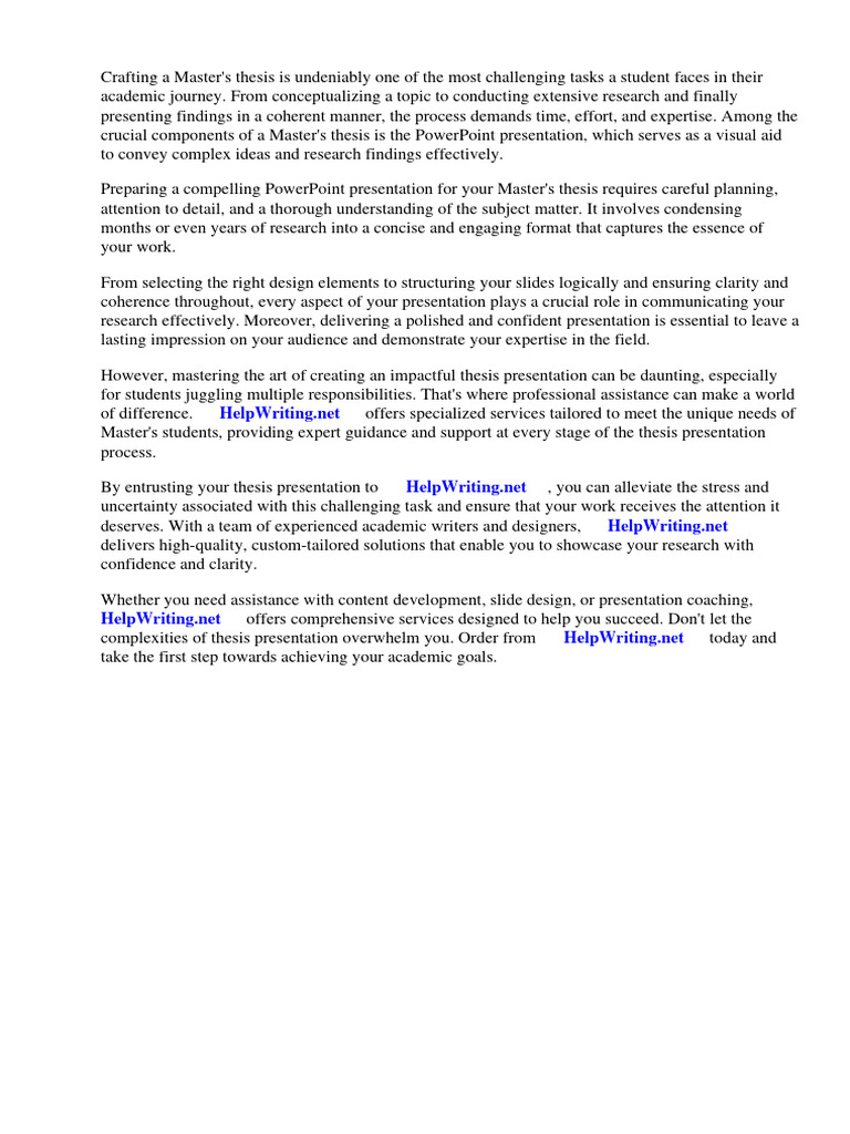 Master Thesis Powerpoint Presentation | PDF | Thesis | Microsoft Power ...