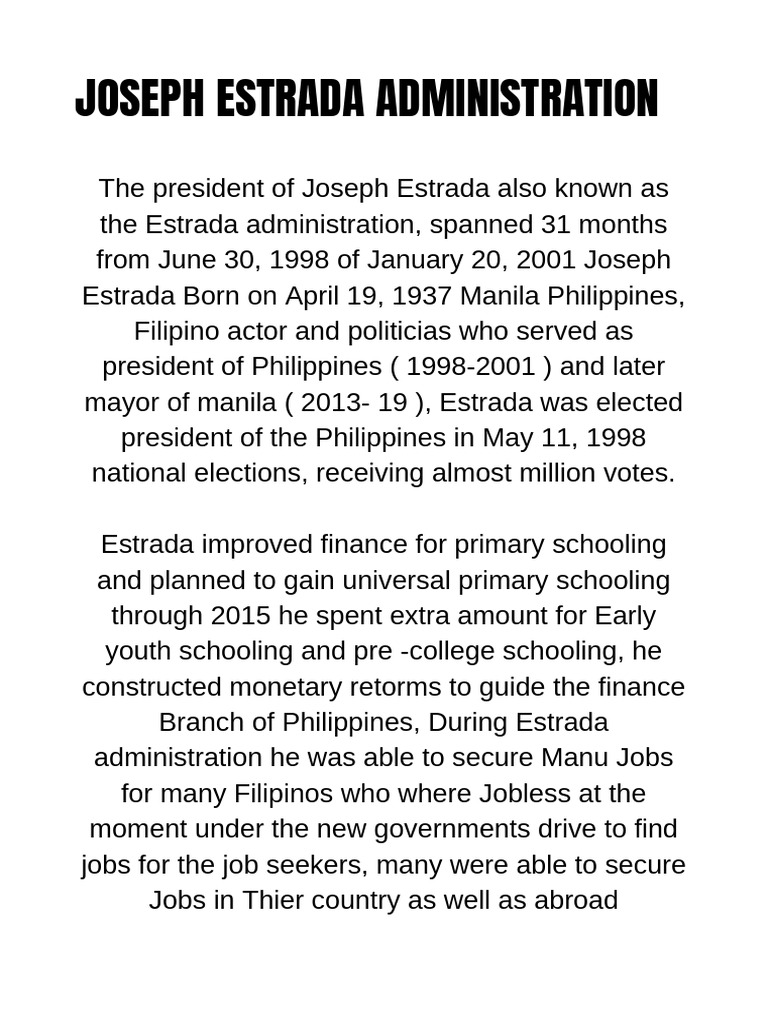 Joseph-Ejercito-Estrada 20240310 221755 0000 | PDF | Government ...
